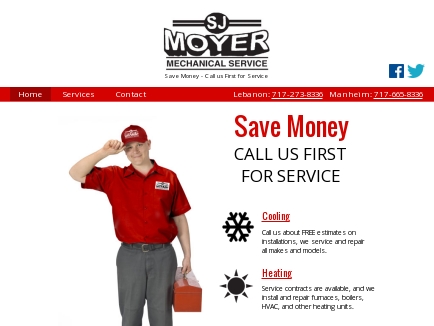 SJ Moyer Mechanical Services - Heating | HVAC - Lebanon, PA