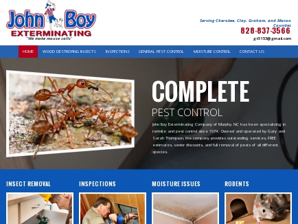 John Boy Exterminating Company Pest Control Murphy NC