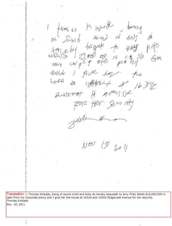 Handwritten Wills