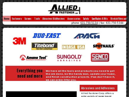 Allied Fastener Corp. | Accessories | Fasteners and Screws | Bohemia, NY
