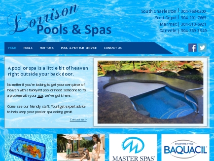 Lorrison' Pools and Spas Inc - Pool and spa services | South Charleston, WV