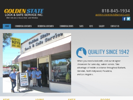 Locksmith Service | Golden State Lock & Safe Inc. | Burbank, CA
