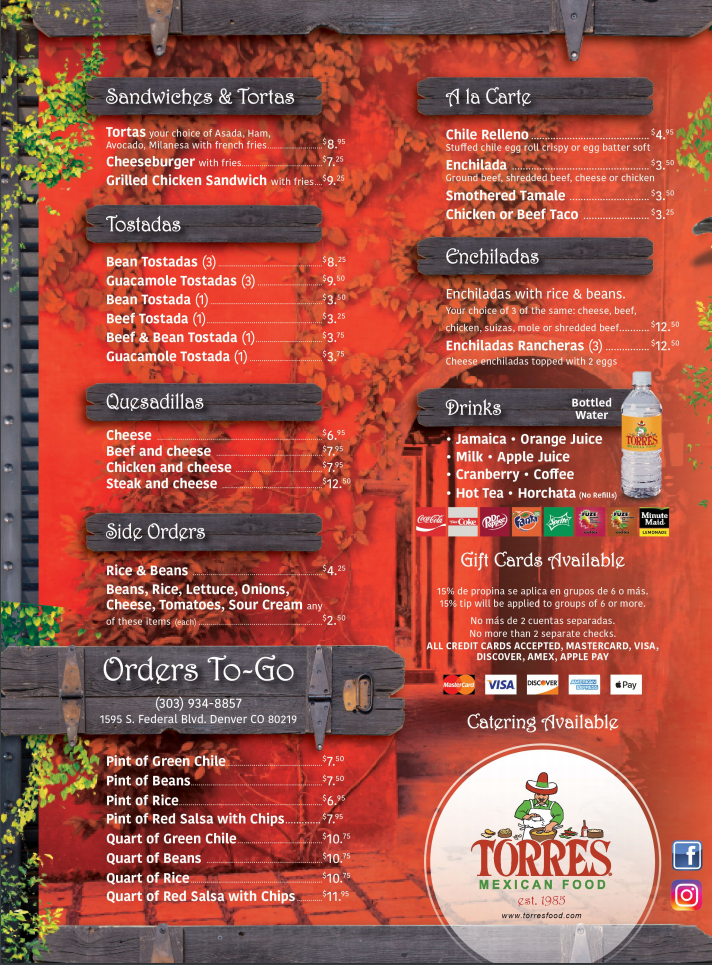 Full Menu | Flautas | Denver, CO