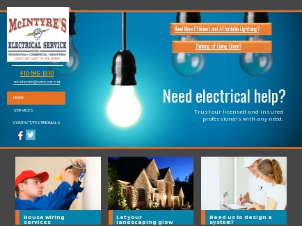 McIntyre's Electrical Service - Electricians | Wiring | Fruitland, MD