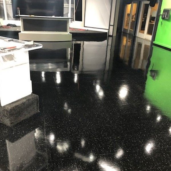 Channel 10 Studio Black VCT Tile Photo Gallery | Saratoga Springs, NY
