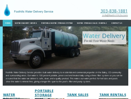 Foothills Water Delivery Service | Bailey, CO