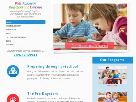 Kids Academy Preschool and Daycare | Daycare Manteca CA