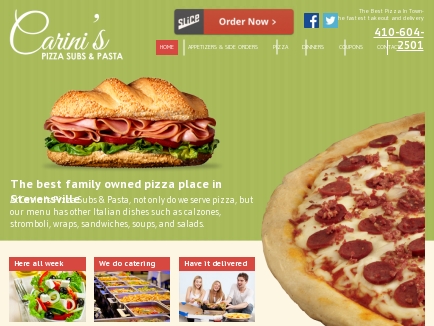 Carini's Pizza Subs & Pasta - Italian | Stevensville MD