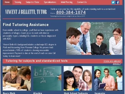 Vincent J Belletti, Tutor | Tutoring | Bethlehem, PA