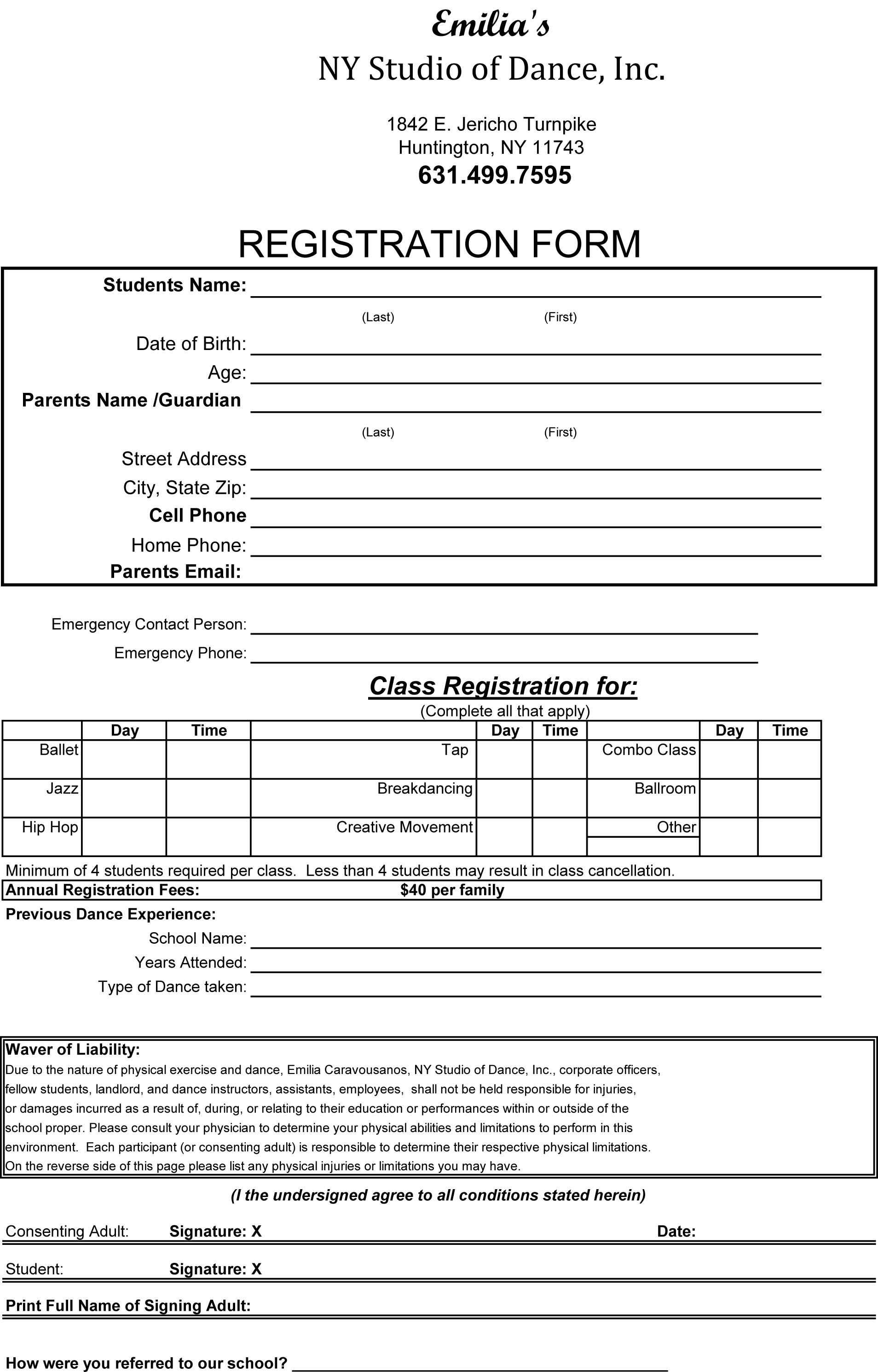 Registration & Schedules