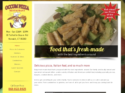 Occum Pizza | Pizza Restaurant | Norwich, CT