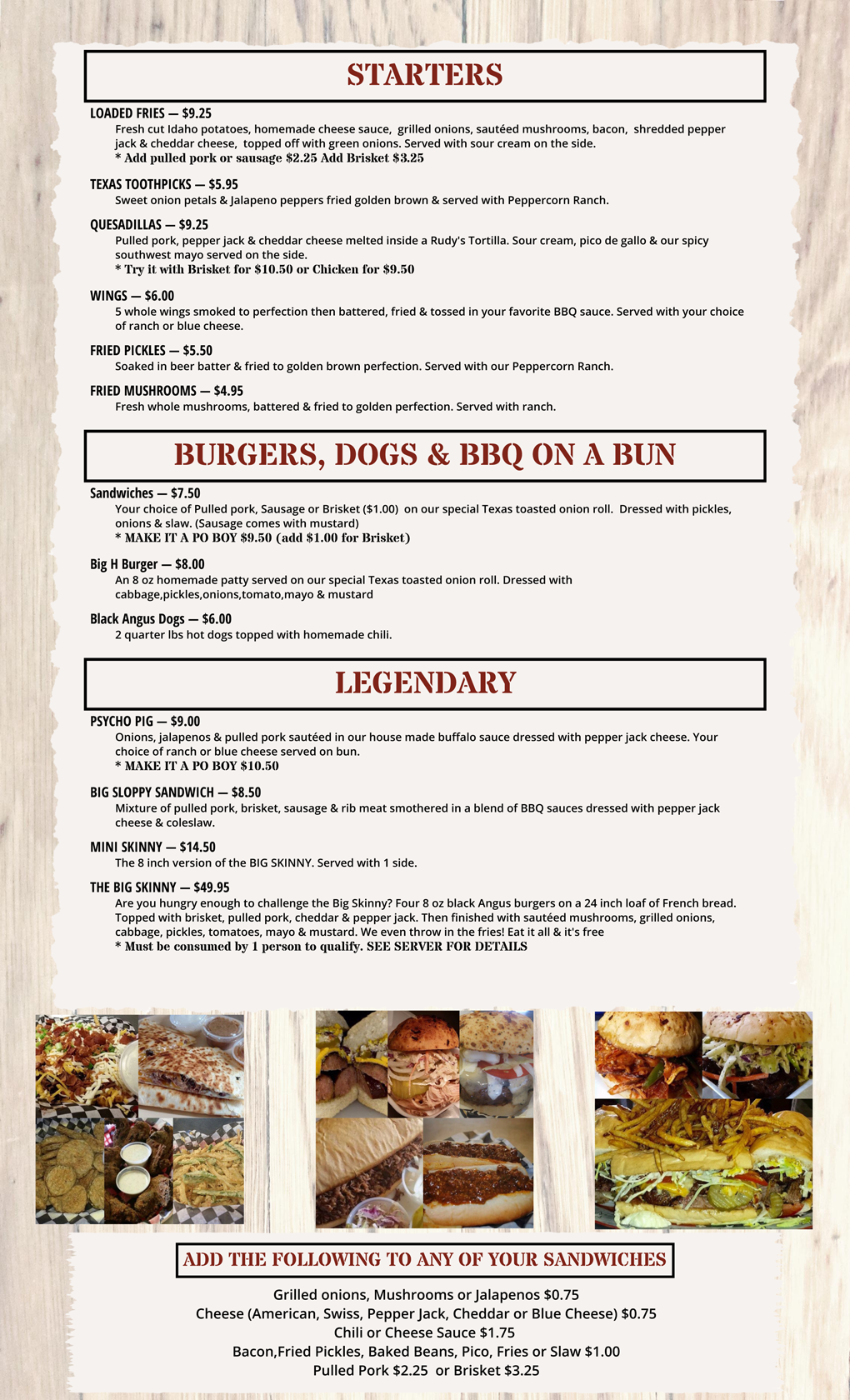 East Gate Barbecue Menu | Morgan City, LA