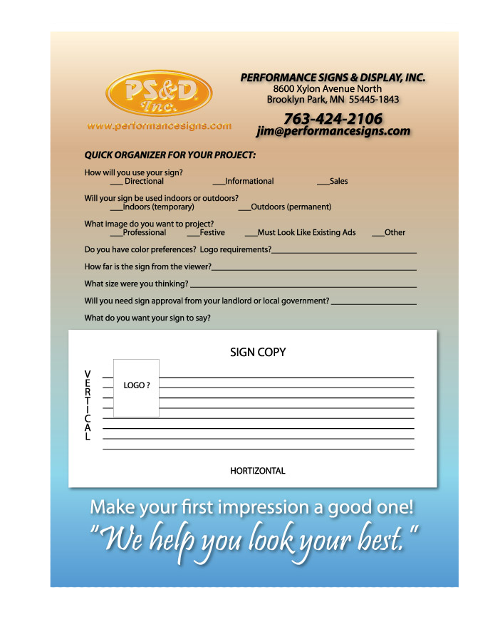 Performance Signs & Display Forms | Brooklyn Park, MN