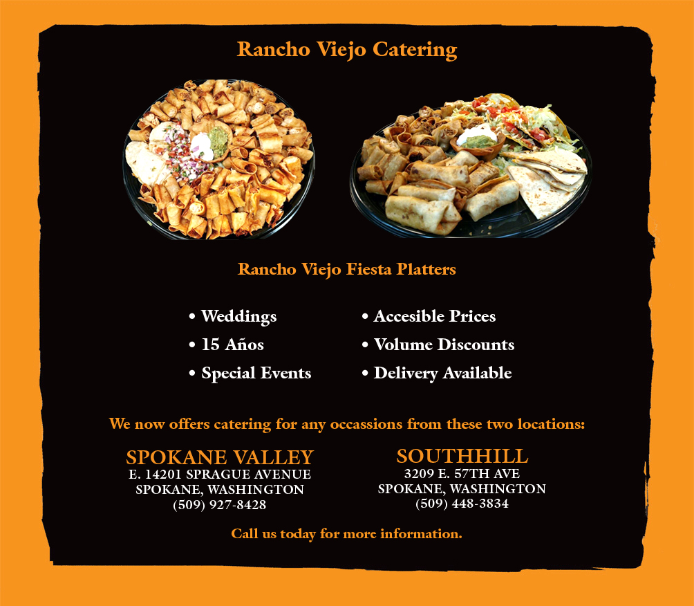 Catering - Rancho Viejo - Mexican Dishes | WA and ID