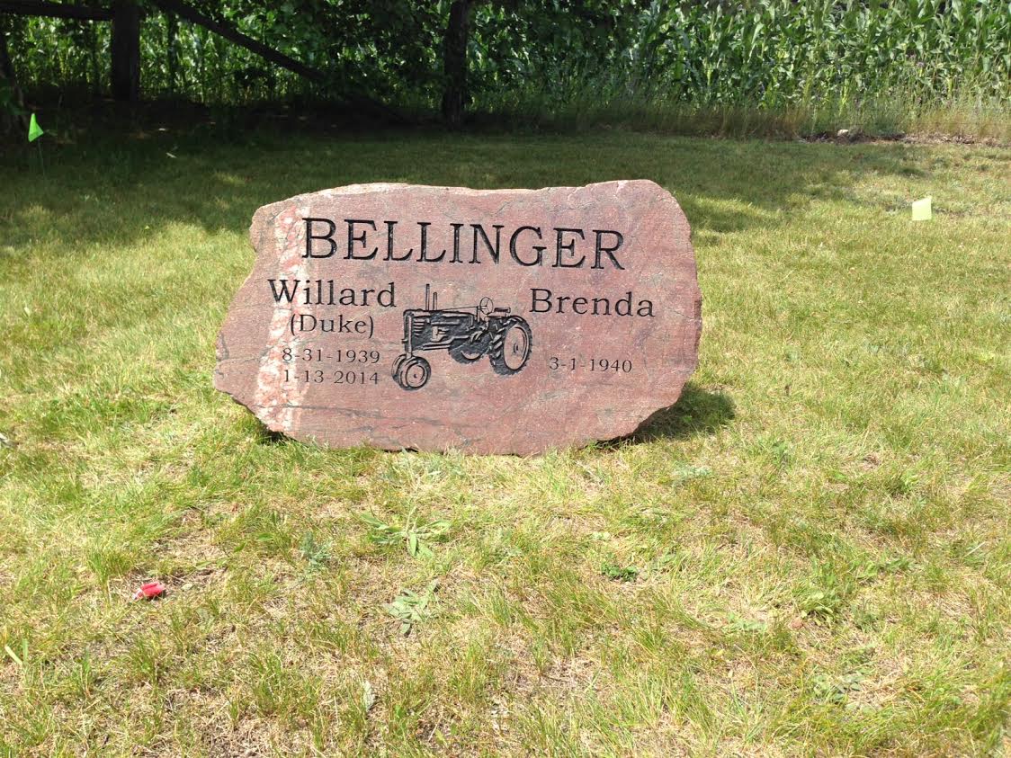 Headstones | Cut Natural Boulder Headstone | Central Lake MI