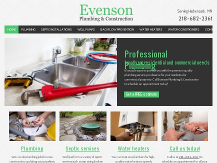 Evenson Plumbing & Construction | Hackensack, MN