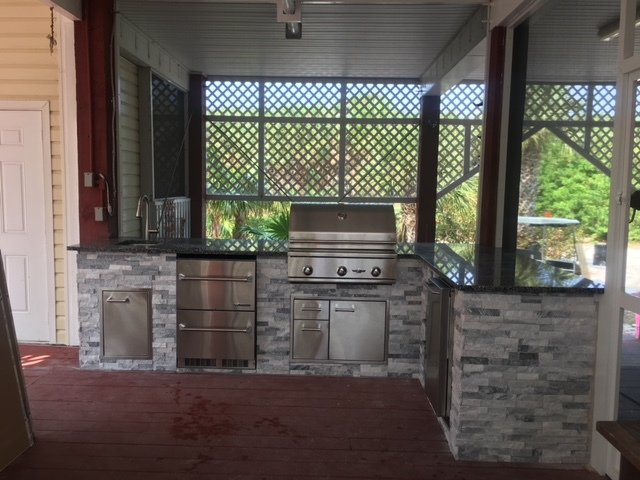 L-Shaped Outdoor Kitchens & Ideas | HL Posey Builders