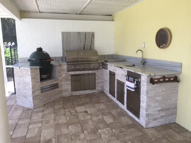 L-Shaped Outdoor Kitchens & Ideas | HL Posey Builders