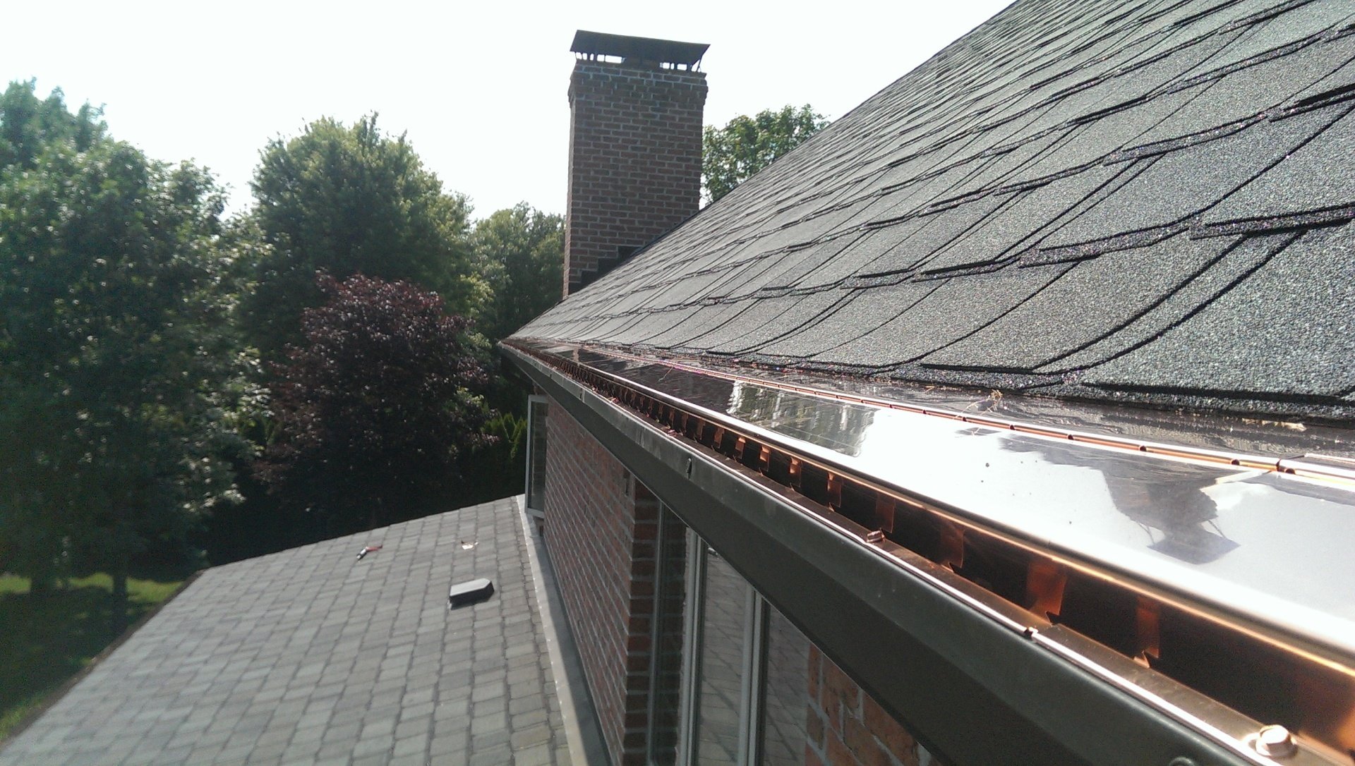 Copper Leaf-X on 6 Inch Gutters