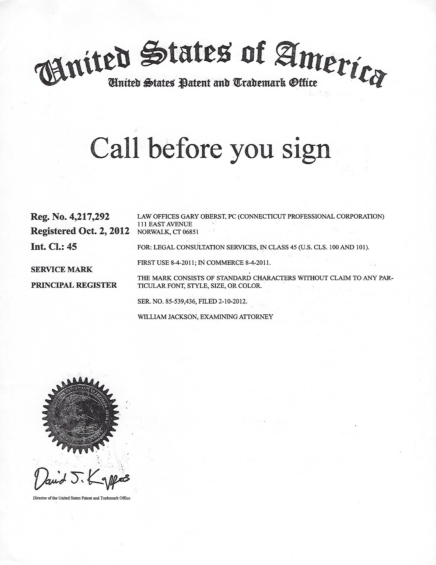 Gary Oberst, Esq. Senior Partner