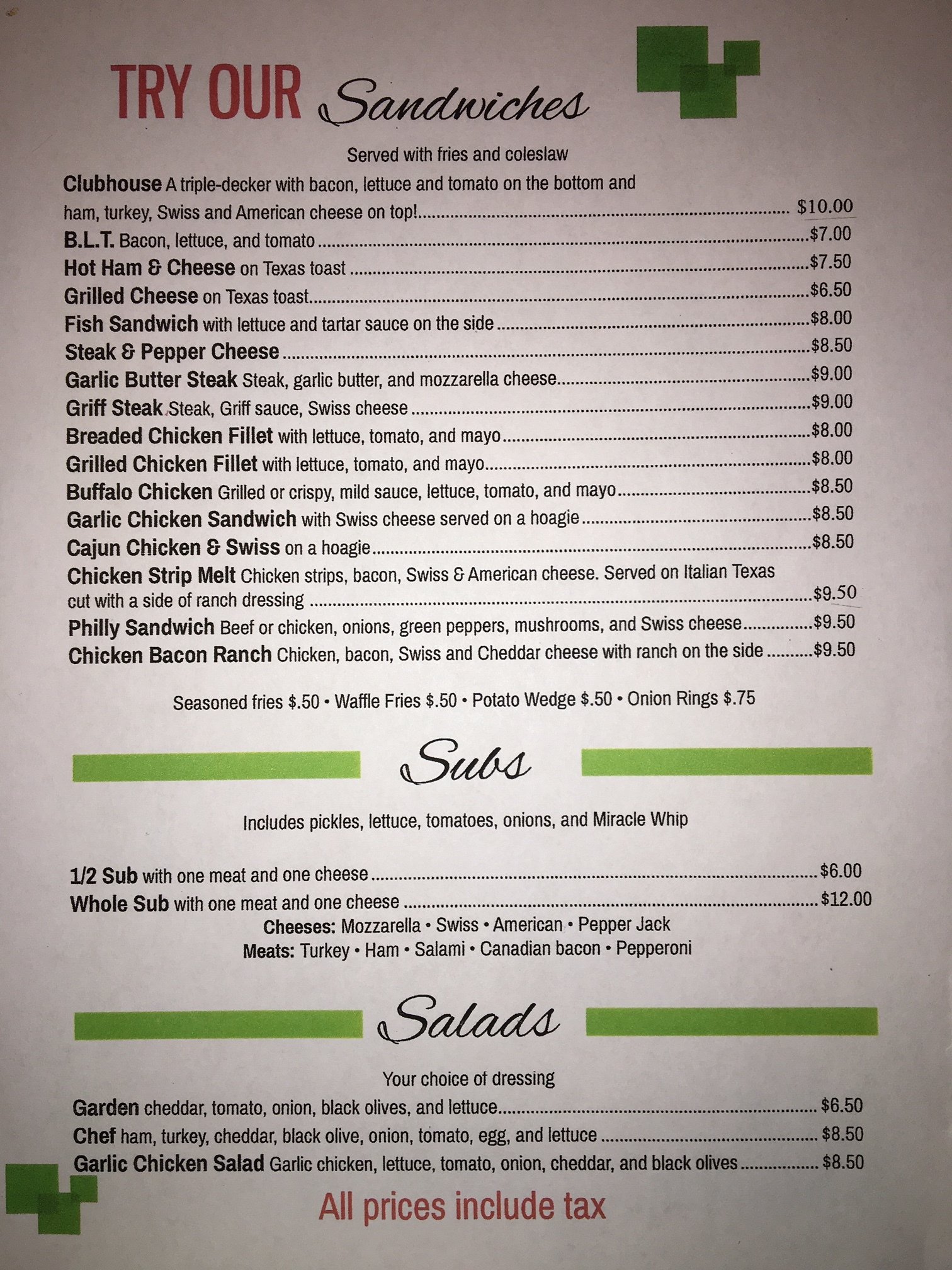 Mel's Sportspage Bar & Snickers Pizza Shop Sandwiches Menu | Virginia