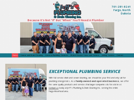 Jeff's Plumbing & Drain Cleaning Inc. Plumbers Fargo ND