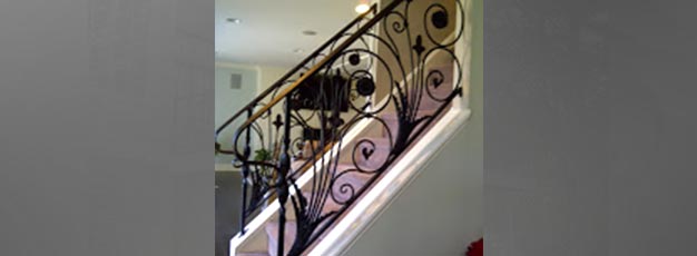 Custom Ornamental Iron Railing Design Parkville, MD | Wrought Iron ...