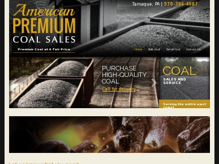 American Premium Coal Sales - Coal Sales | Tamaqua, PA
