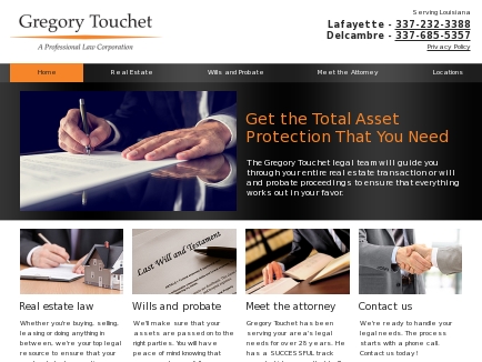 Gregory Touchet Real Estate Will and Probate Lafayette