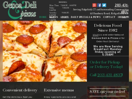 Genoa Deli & Pizza | Pizza Delivery | Ridgefield, CT