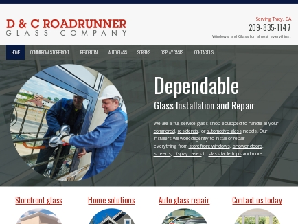 D & C Roadrunner Glass Company | Glass Shop | Tracy, CA