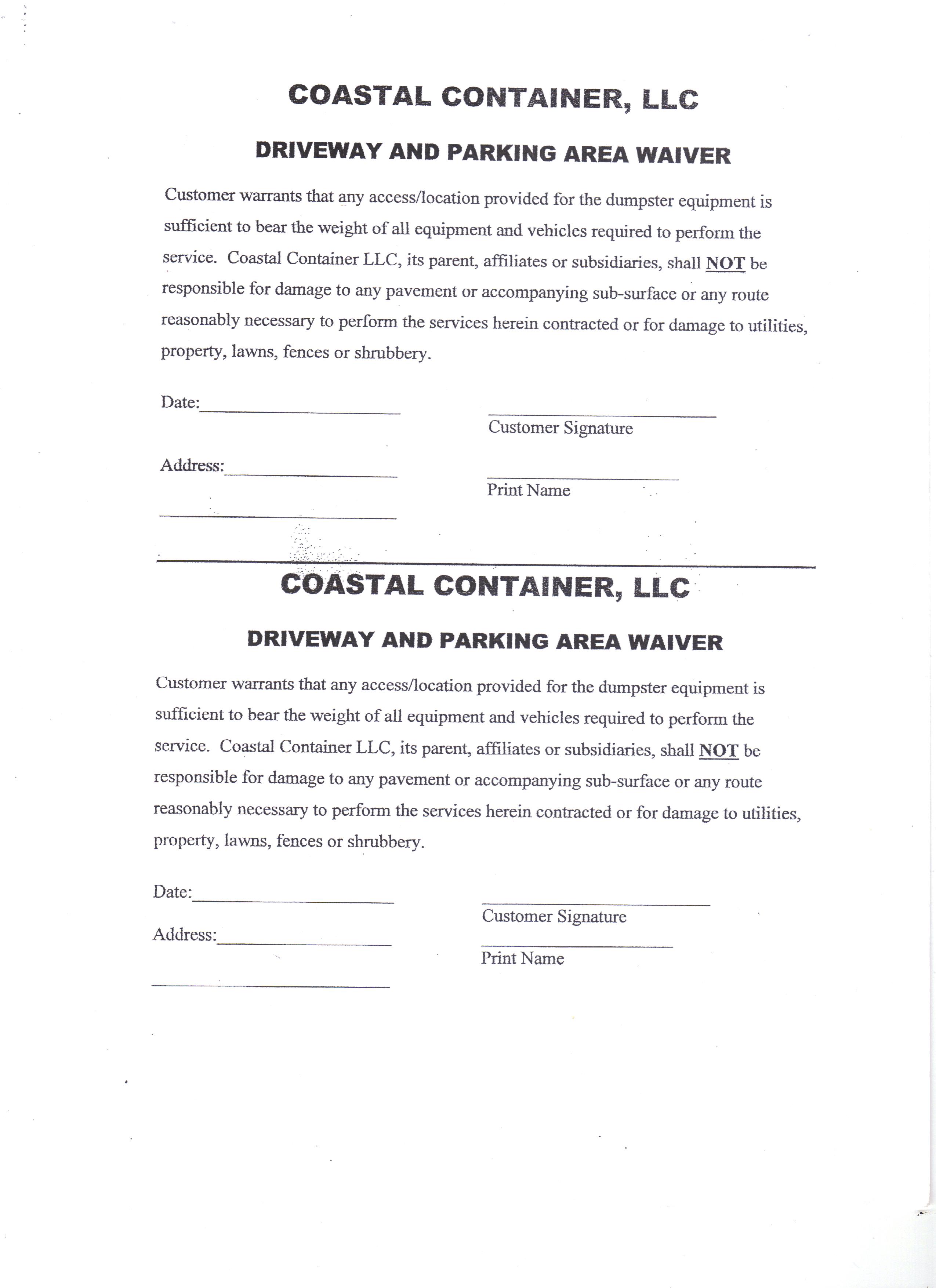 Click here to download the waiver form