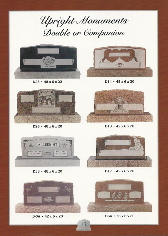Upright Monuments | Shape-Carved Monuments | Pampa, TX