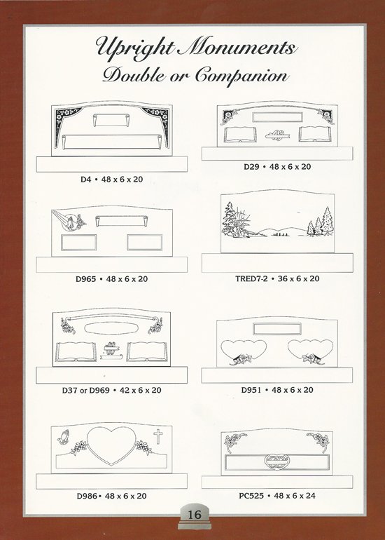 Upright Monuments | Shape-Carved Monuments | Pampa, TX